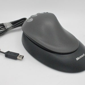 Vintage PC Mouse Microsoft Sidewinder Strategic Commander Swivel Palm ...