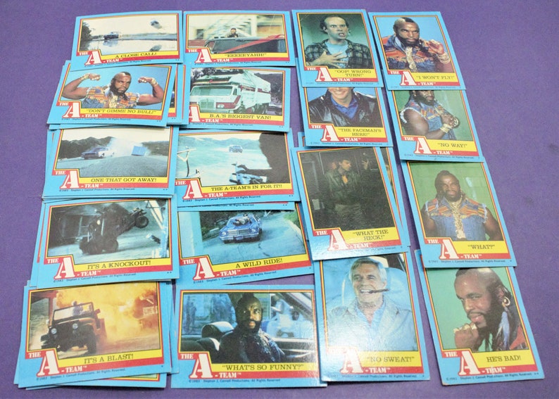 Vintage 1983 A-team Collector Trading Cards 1980s Action TV - Etsy
