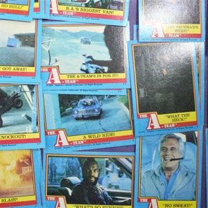 Vintage 1983 A-team Collector Trading Cards 1980s Action TV Series Mr.t ...