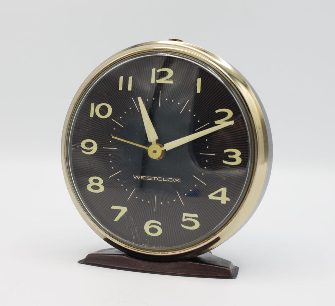 Vintage Westclox America II Alarm Clock Spring Wound Mechanical Bell ...