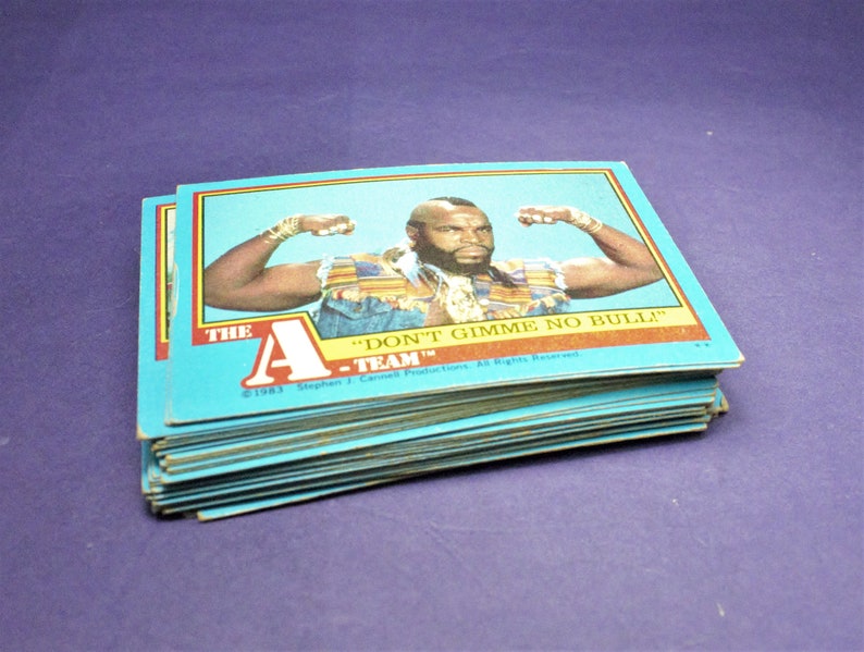 Vintage 1983 A-team Collector Trading Cards 1980s Action TV - Etsy