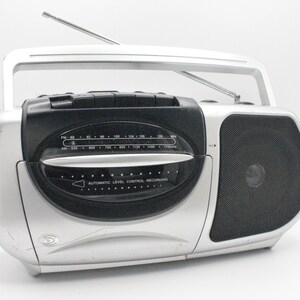 Vintage Mini Boombox Cassette Player AM/FM Radio Portable Audio Tape ...
