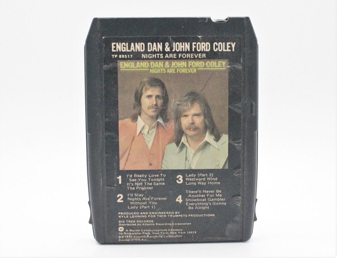 Vintage 70s 8-track England Dan & John Ford Coley Nights Are Forever ...