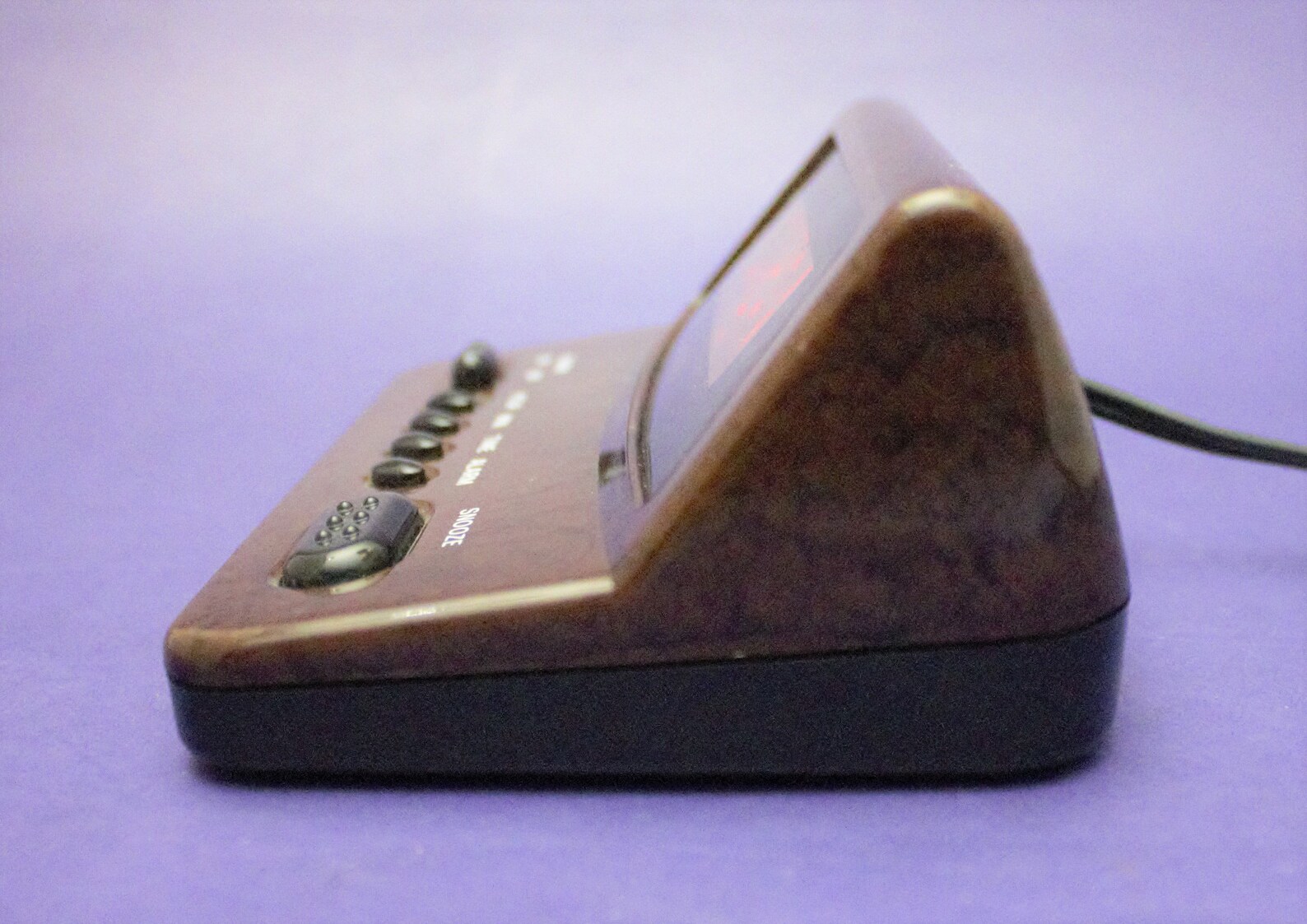 Vintage Digital Alarm Clock Simulated Burled Walnut Woodgrain - Etsy