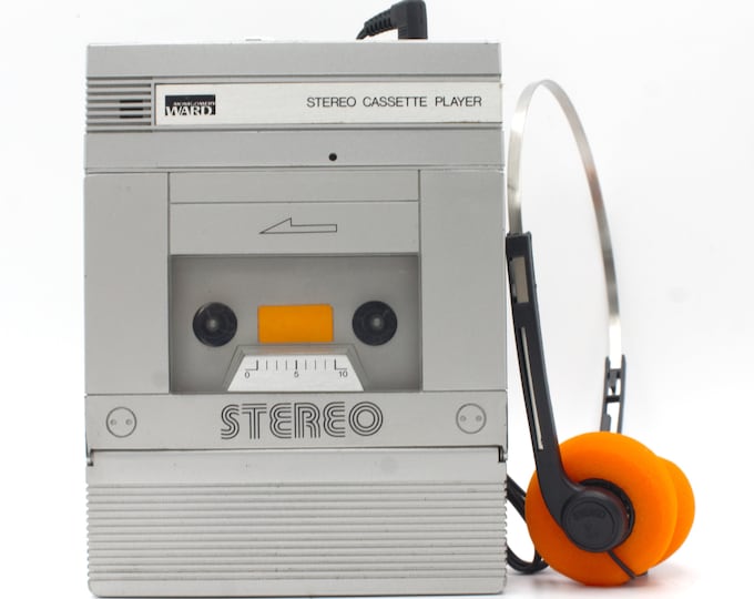 Vintage 1980s Personal Stereo Cassette Tape Player Silver Metallic ...