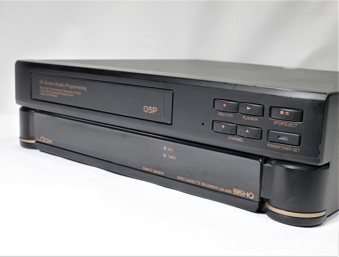 Vintage VCR Cassette Tape Recorder Player VHS Audio Video Recorder on ...