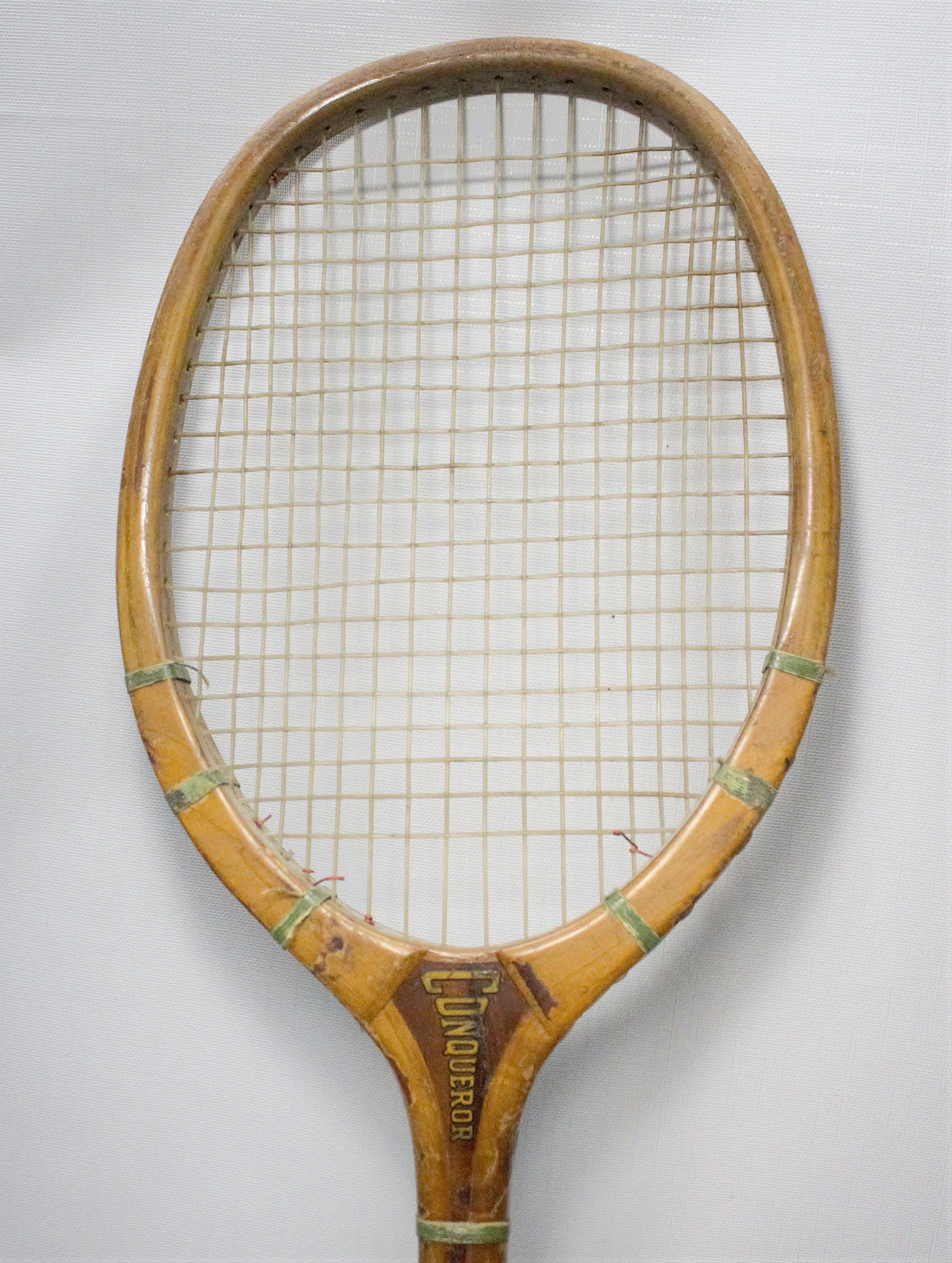 Antique 1920s Tennis Racket Wooden Live Wilson Conqueror in Wood Frame ...