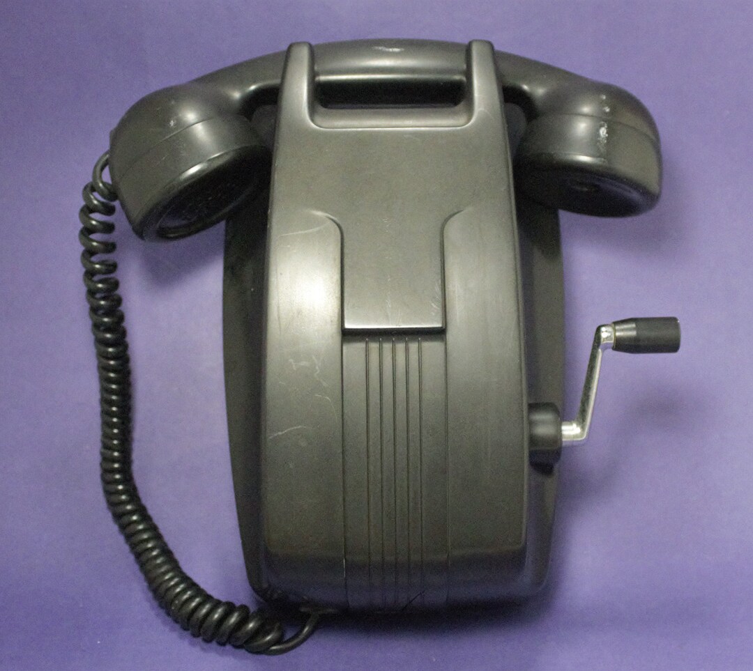 Vintage Bakelite Wall Mount Crank Phone All Original Hanging - Etsy