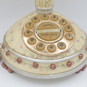 Vintage Telephone Antique French Style Beige Unique Design Floral ...