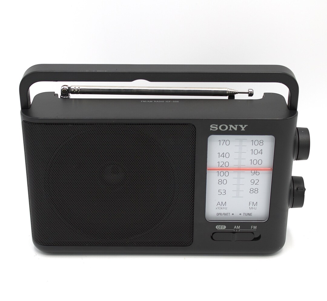 Vintage Sony FM/AM Radio Receiver Mini Boombox Analog Tuning Telescopic ...