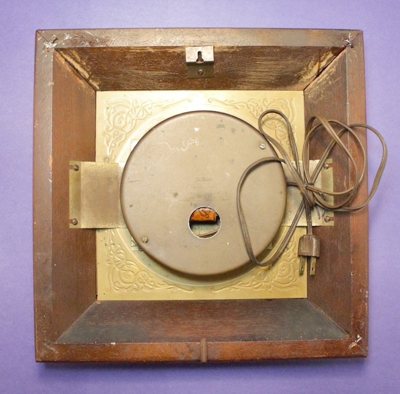 Vintage Wall Clock Sunbeam Electric Analog Dial Wood Frame - Etsy