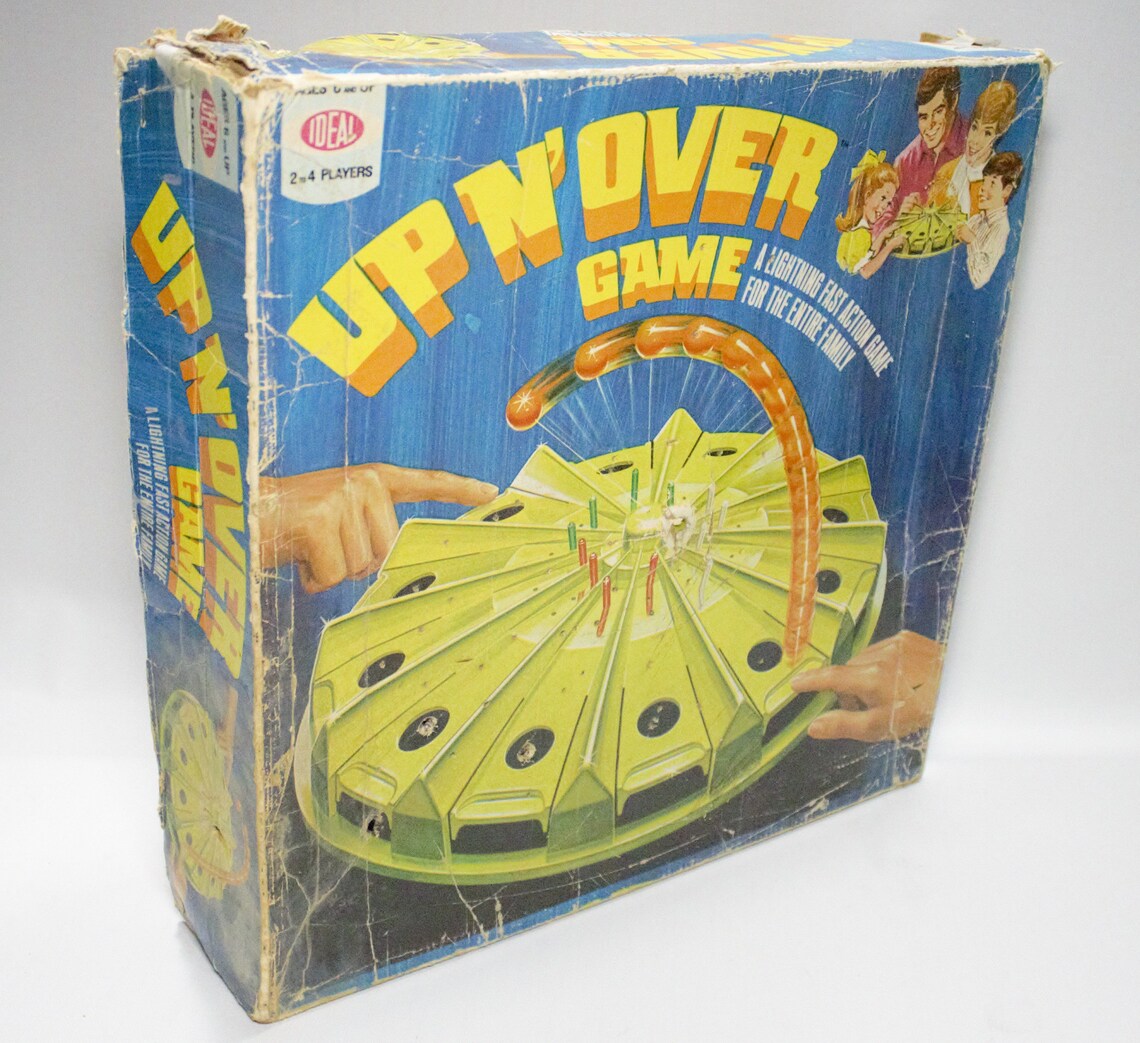 Vintage 1970 up N' Over Game in Box Gameboard Ideal Toys 1970s - Etsy