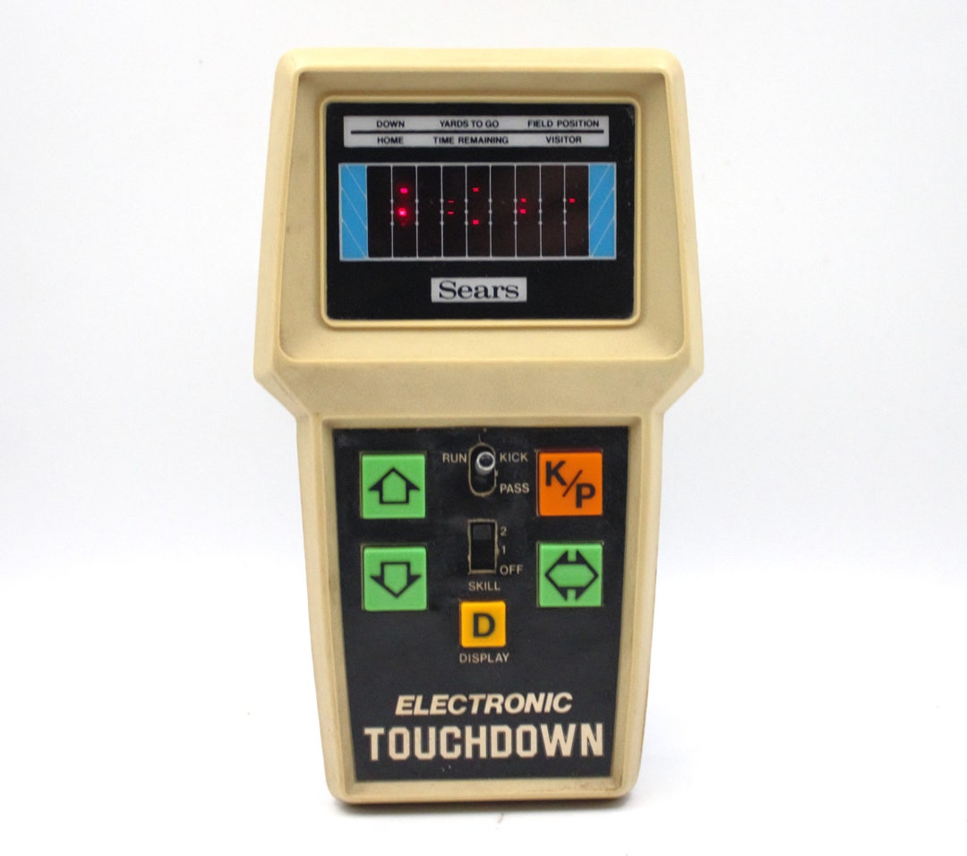Vintage 1970s Electronic Touchdown Handheld Football Game Red LED ...