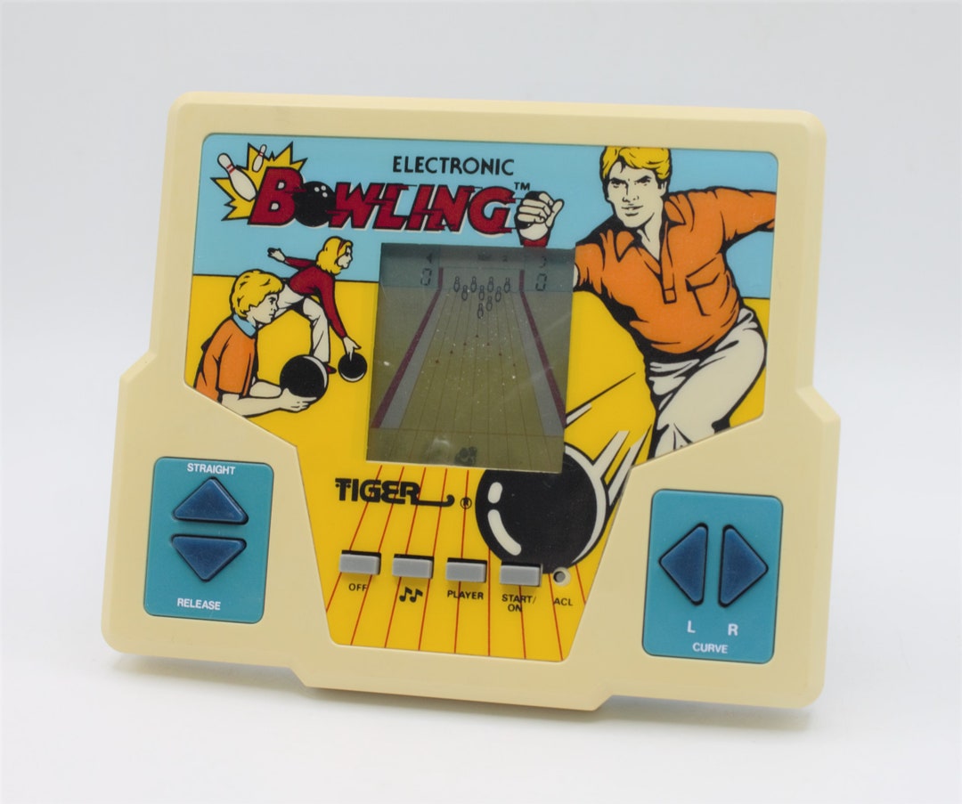 Vintage 1980s Electronic Bowling Handheld Game LCD Digital Sound Action ...