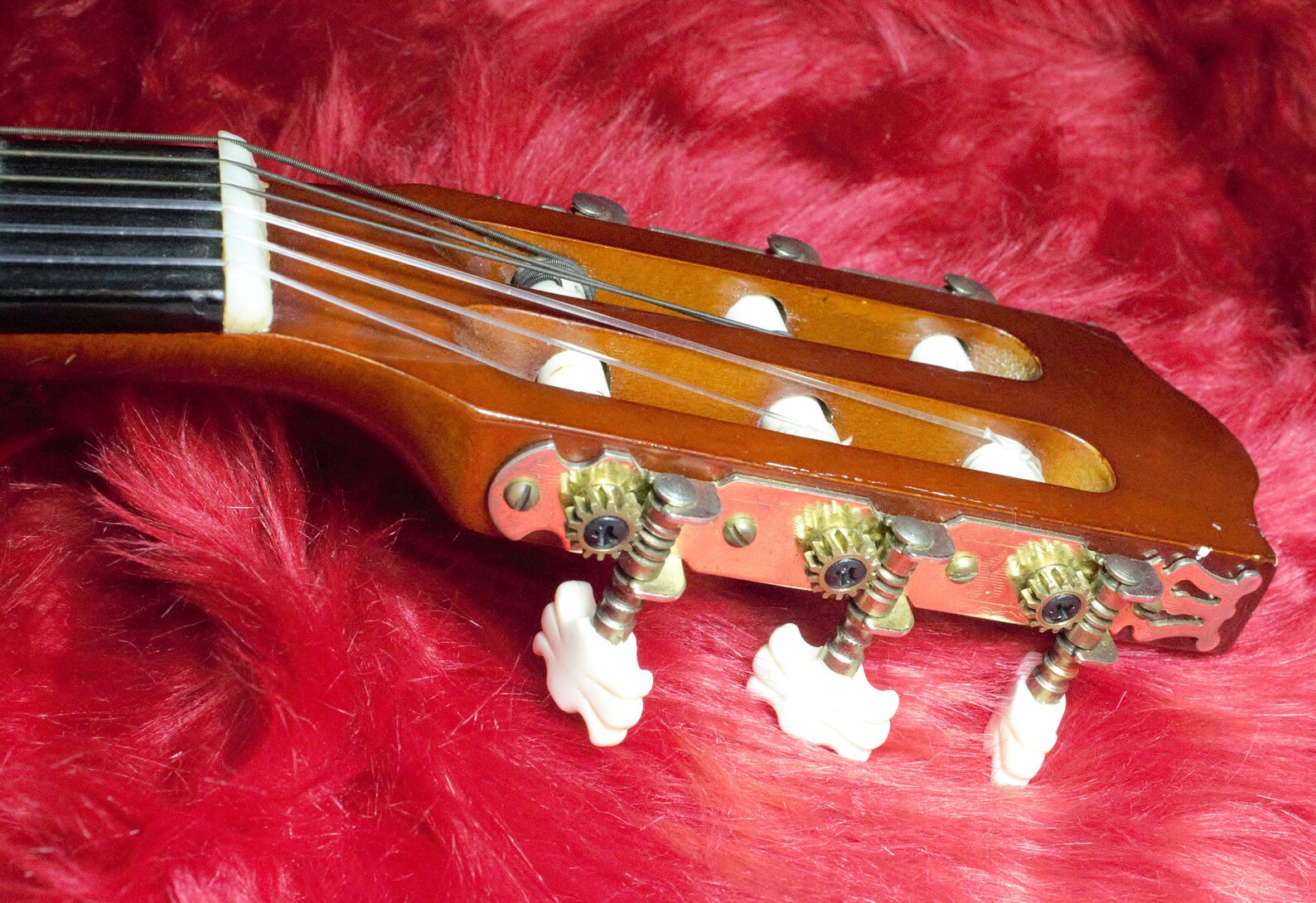 Vintage Acoustic Mini Guitar Bestler Light Dark Wood Pine Brass ...