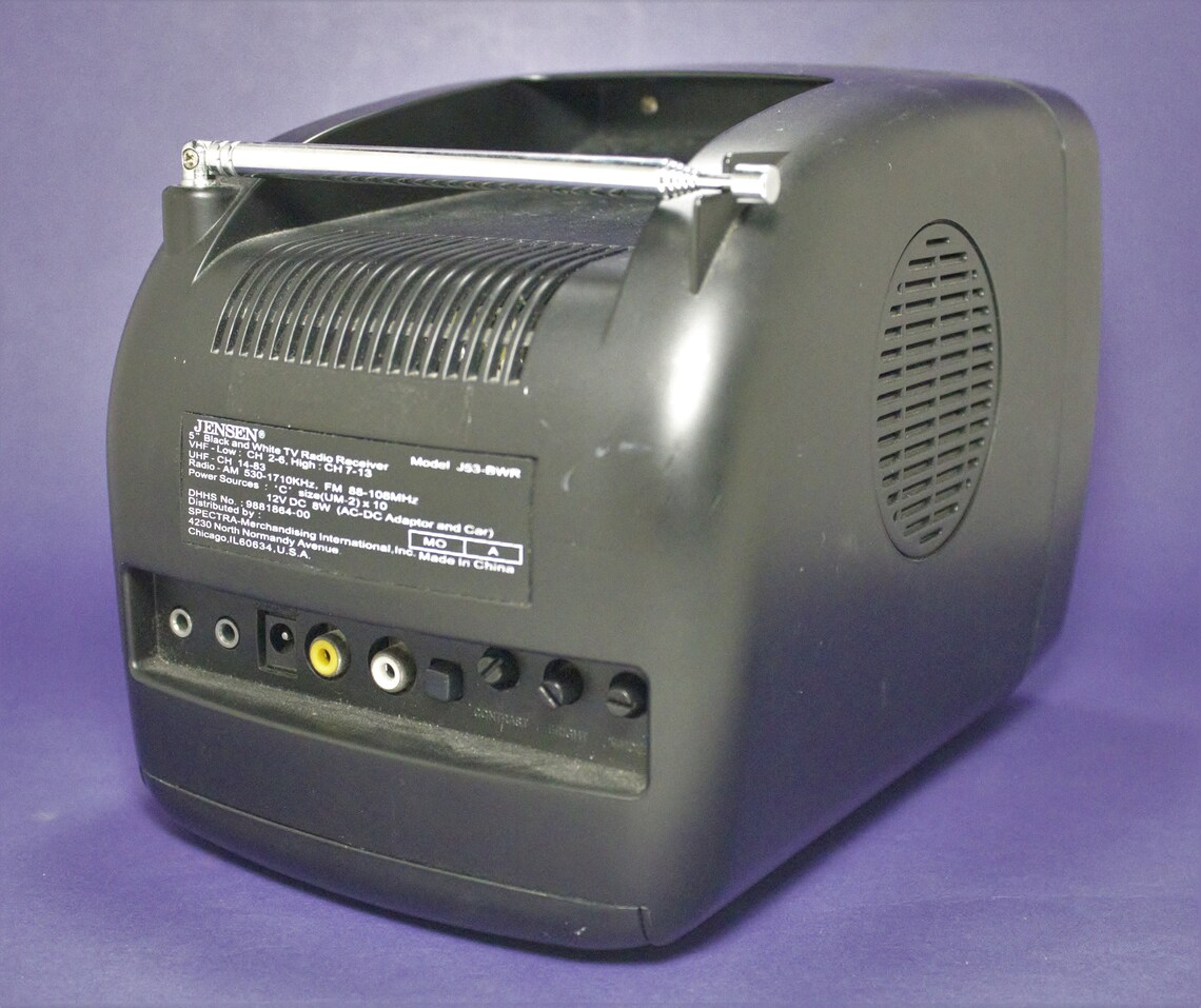Vintage 5 B&W TV Radio Portable Mini Tube Television - Etsy