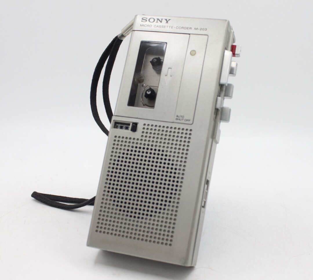 Vintage Sony Micro-corder Mini Cassette Tape Recorder Audio Player ...