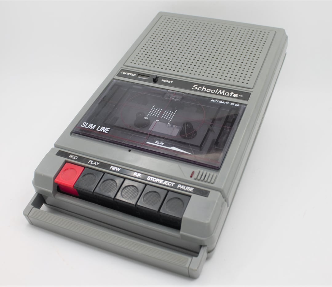 Vintage Cassette Tape Recorder Player Portable Audio Built in ...