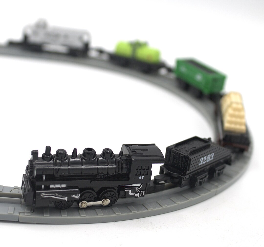 Vintage 1980s Micromachines Train Set N Scale Miniature Steam Tank ...