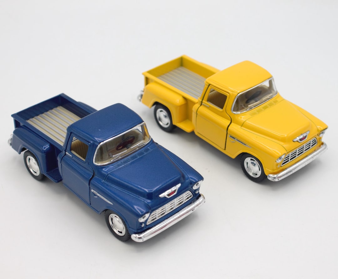 Vintage 1955 Chevrolet Stepside Pickup Truck Die Cast Miniature Model ...