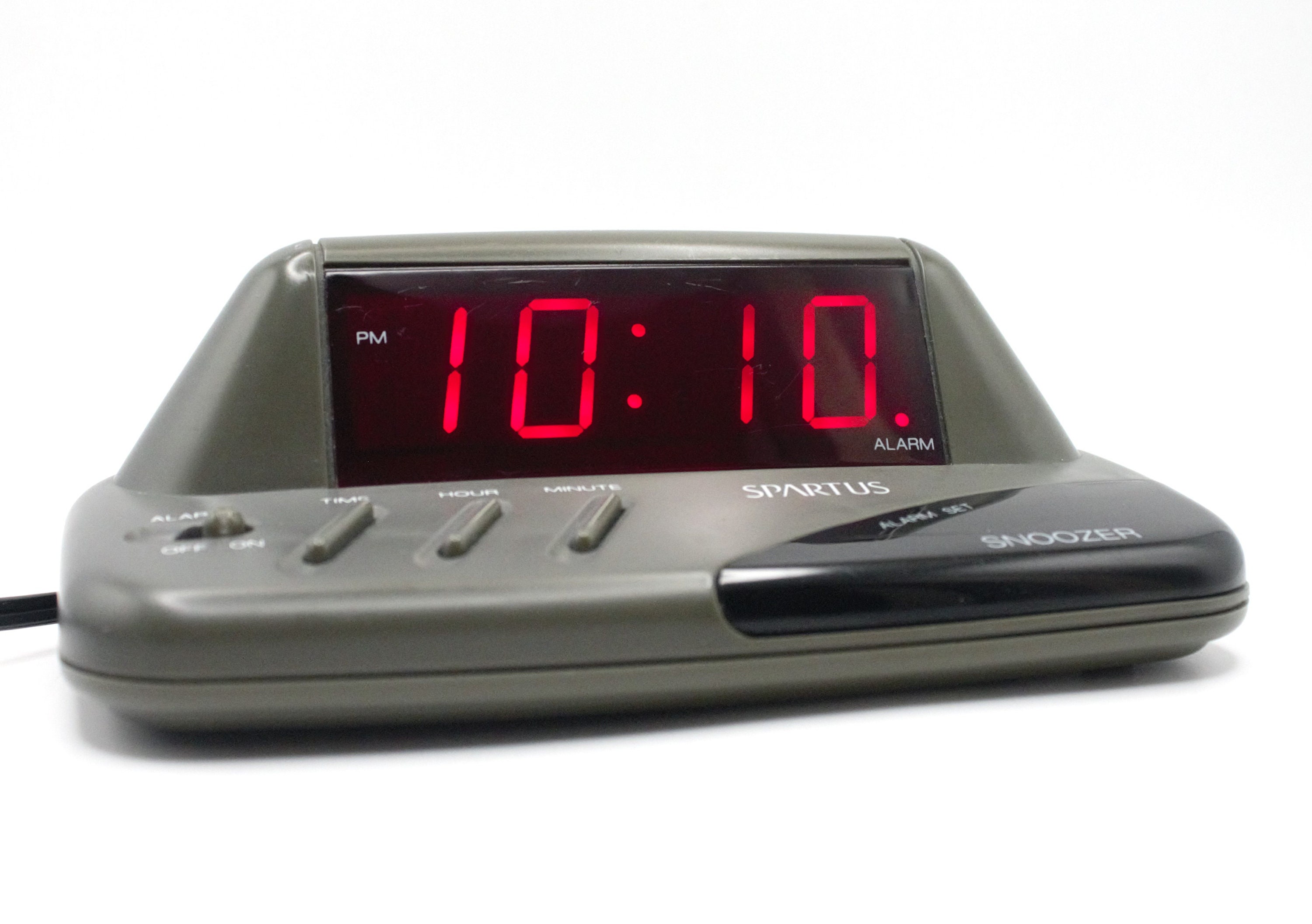Vintage Digital Alarm Clock Red LED Lighted Time Display Cool - Etsy
