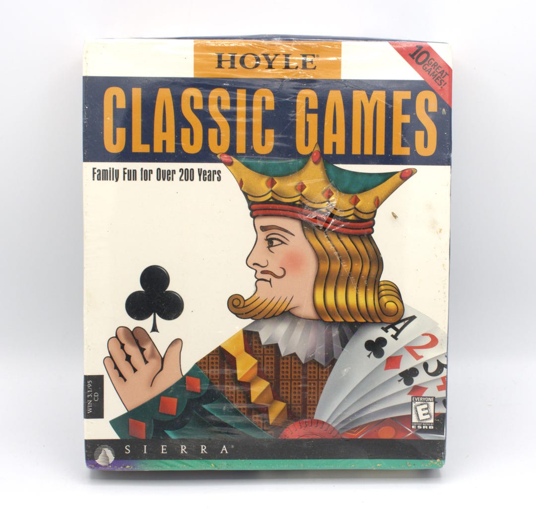 Vintage 1990s PC Hoyle Classic Games 10 Games Blackjack Solitaire ...