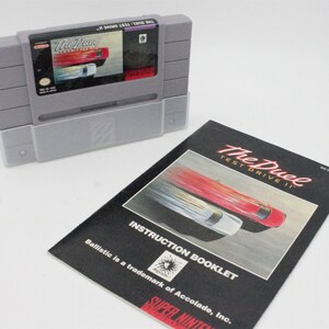 Vintage SNES Game the Duel Test Drive II Game Cartridge Street Racing ...