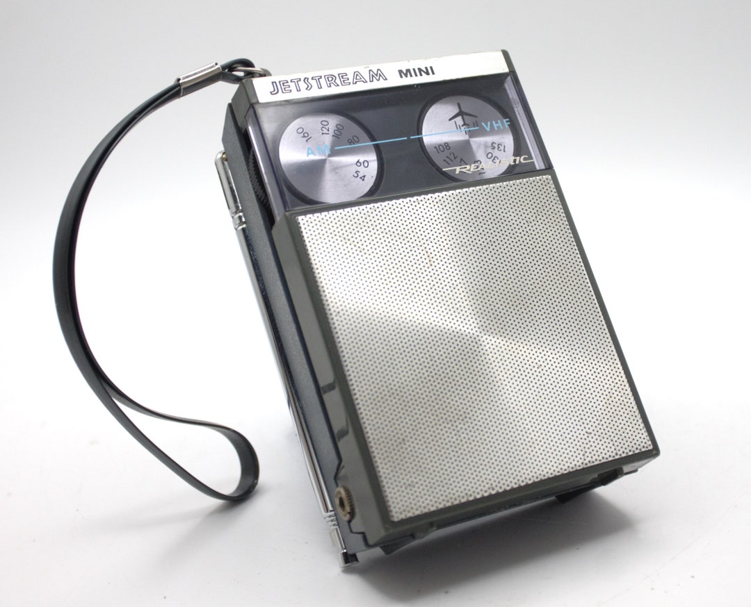 Vintage Jetstream Mini Transistor Radio AM VHF Tuner Silver Aluminum ...