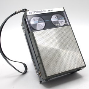 Vintage Jetstream Mini Transistor Radio AM VHF Tuner Silver Aluminum ...