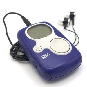 Vintage Rio MP3 Music Player Blue With Backlit LCD Display 64 MB Stereo ...