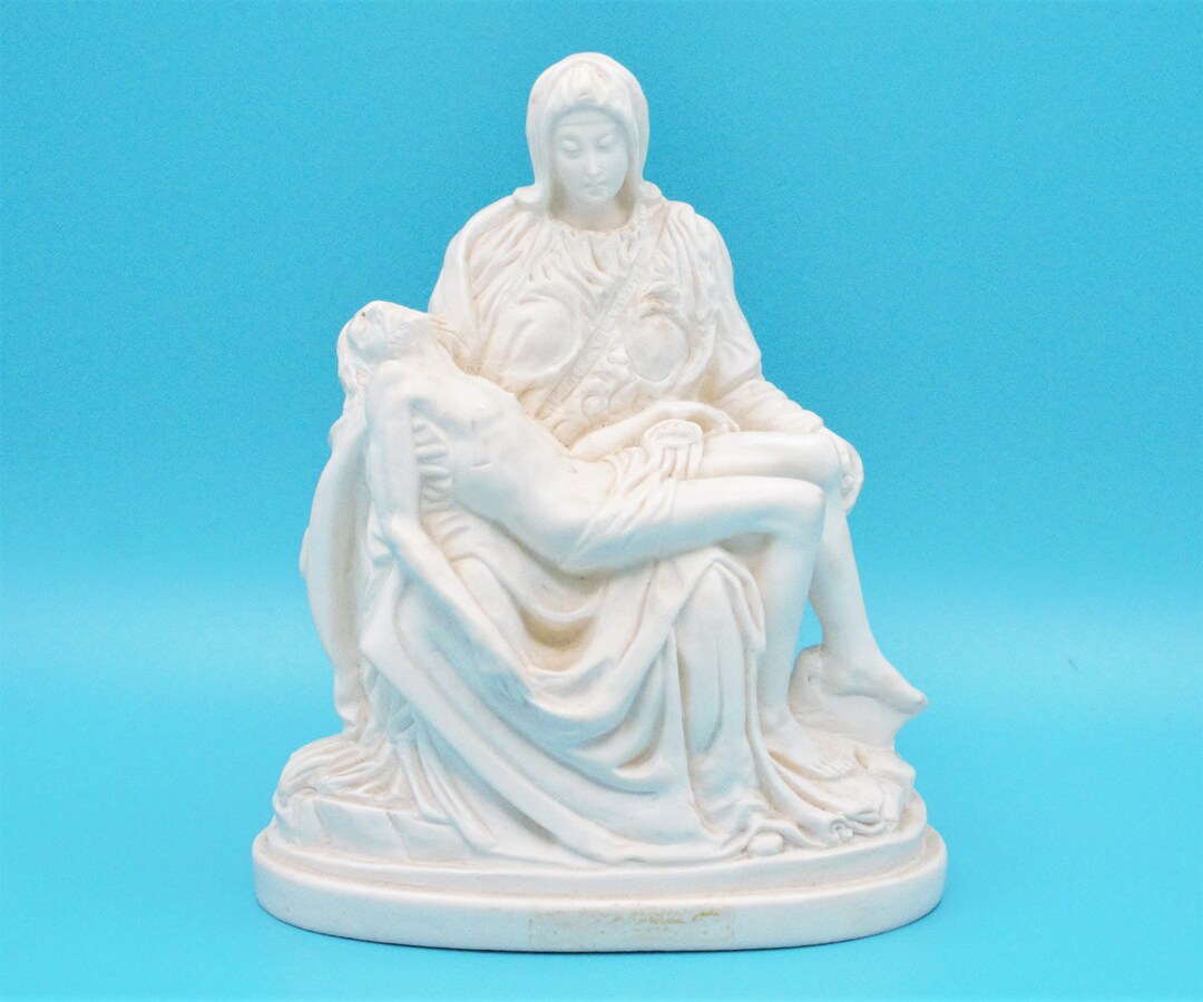 Vintage Fine Art Sculpture Pieta Michaelangelo Renaissance Religious ...