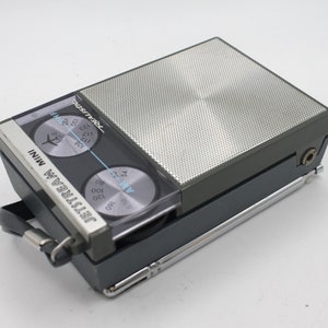 Vintage Jetstream Mini Transistor Radio AM VHF Tuner Silver Aluminum ...