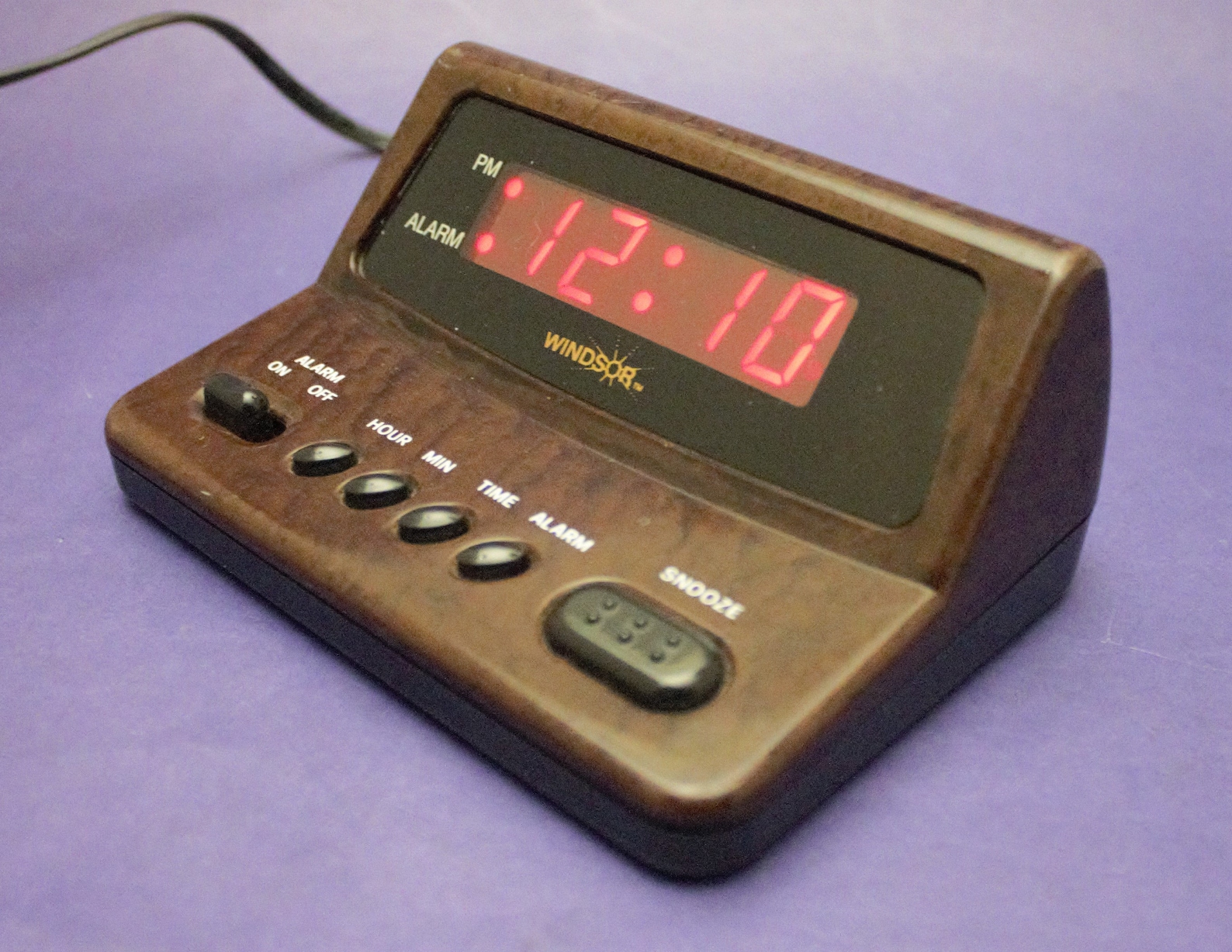 Vintage Digital Alarm Clock Simulated Burled Walnut Woodgrain - Etsy