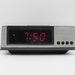 Vintage Digital Alarm Clock Red LED Light Time Display Woodgrain ...