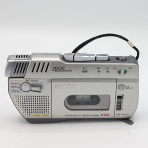 Vintage Sony Micro-cassette Audio Tape Recorder Zoom Microphone Auto ...