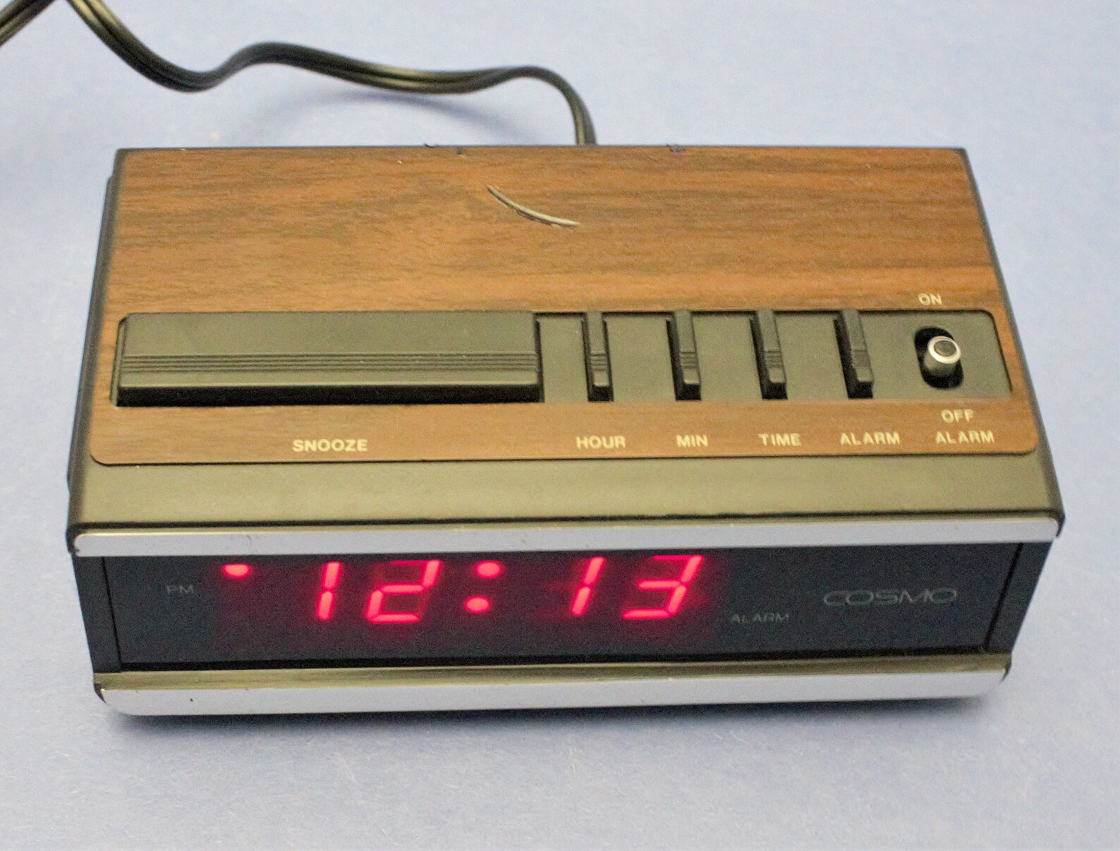 Vintage Digital Alarm Clock Red LED Light Time Display - Etsy
