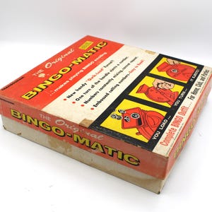 Vintage 1960's Bingo-matic Party Gold Medal Bingo Game Calling Machine ...