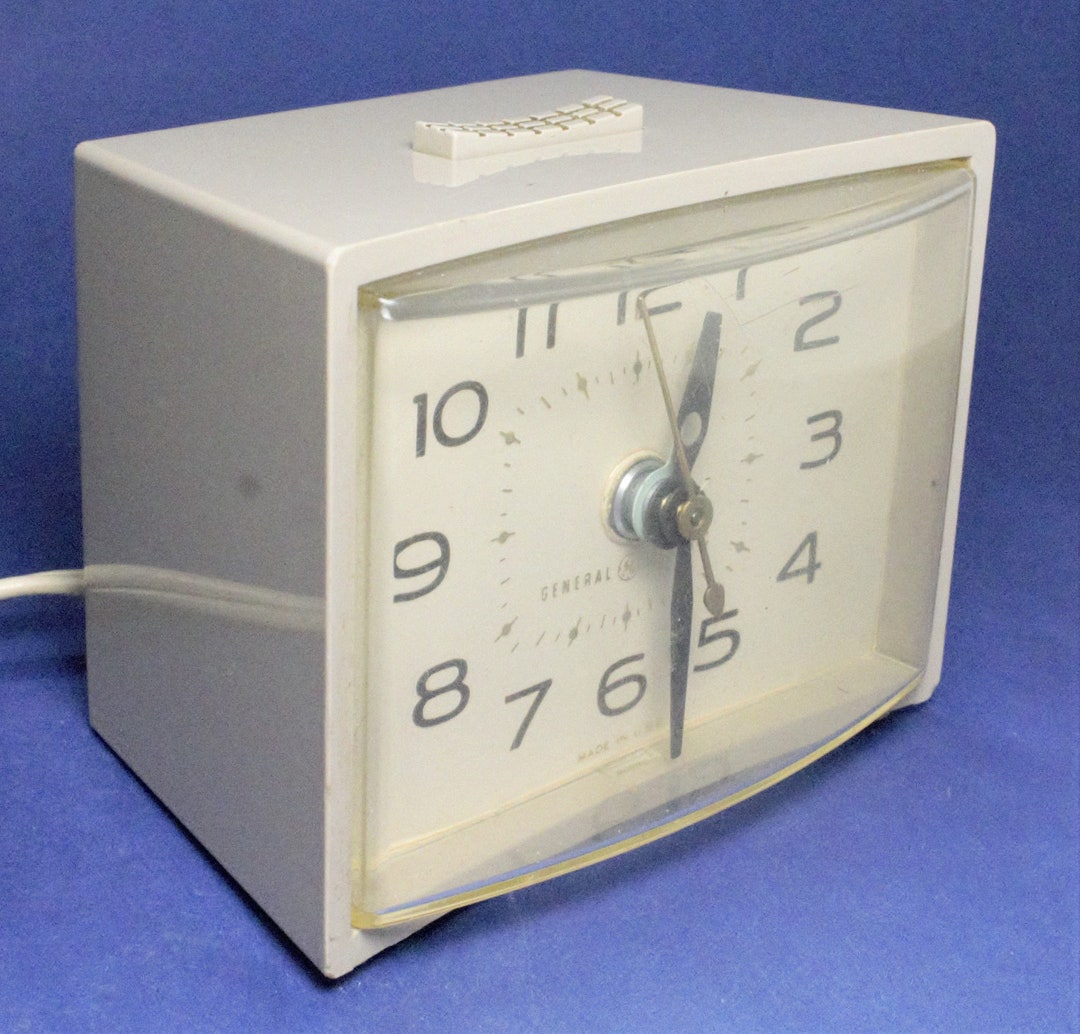 Vintage Mid Century GE Nightstand Alarm Clock Electric Analog - Etsy