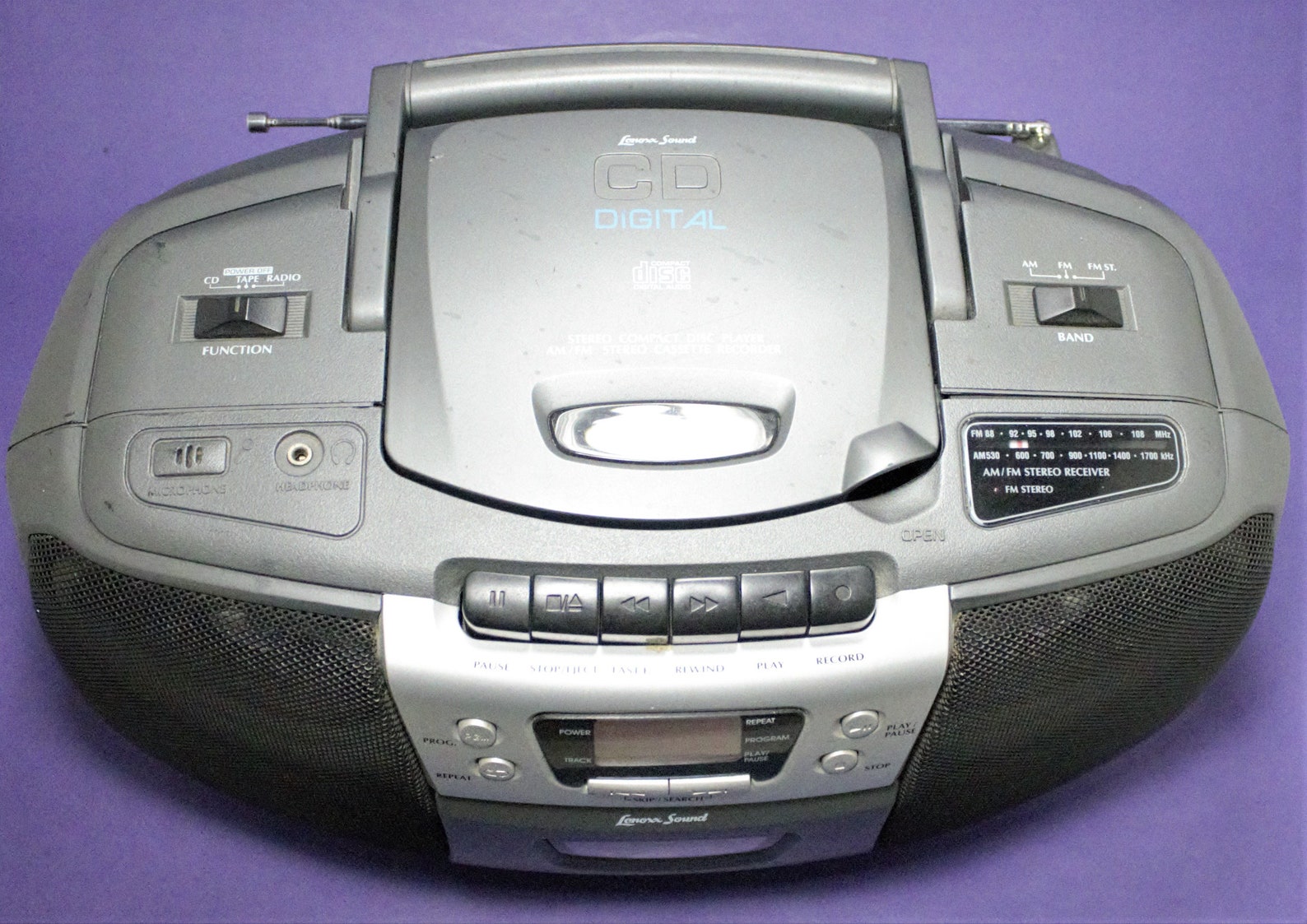 Vintage Boombox CD Cassette Tape Player Recorder Portable - Etsy