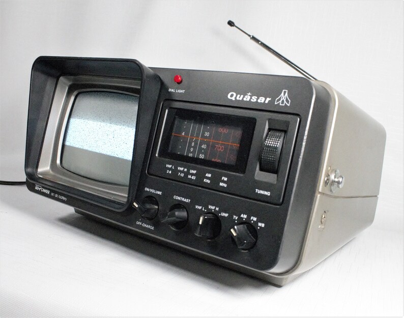 Vintage 1978 Tube Television Portable B&W TV 5 AM/FM - Etsy