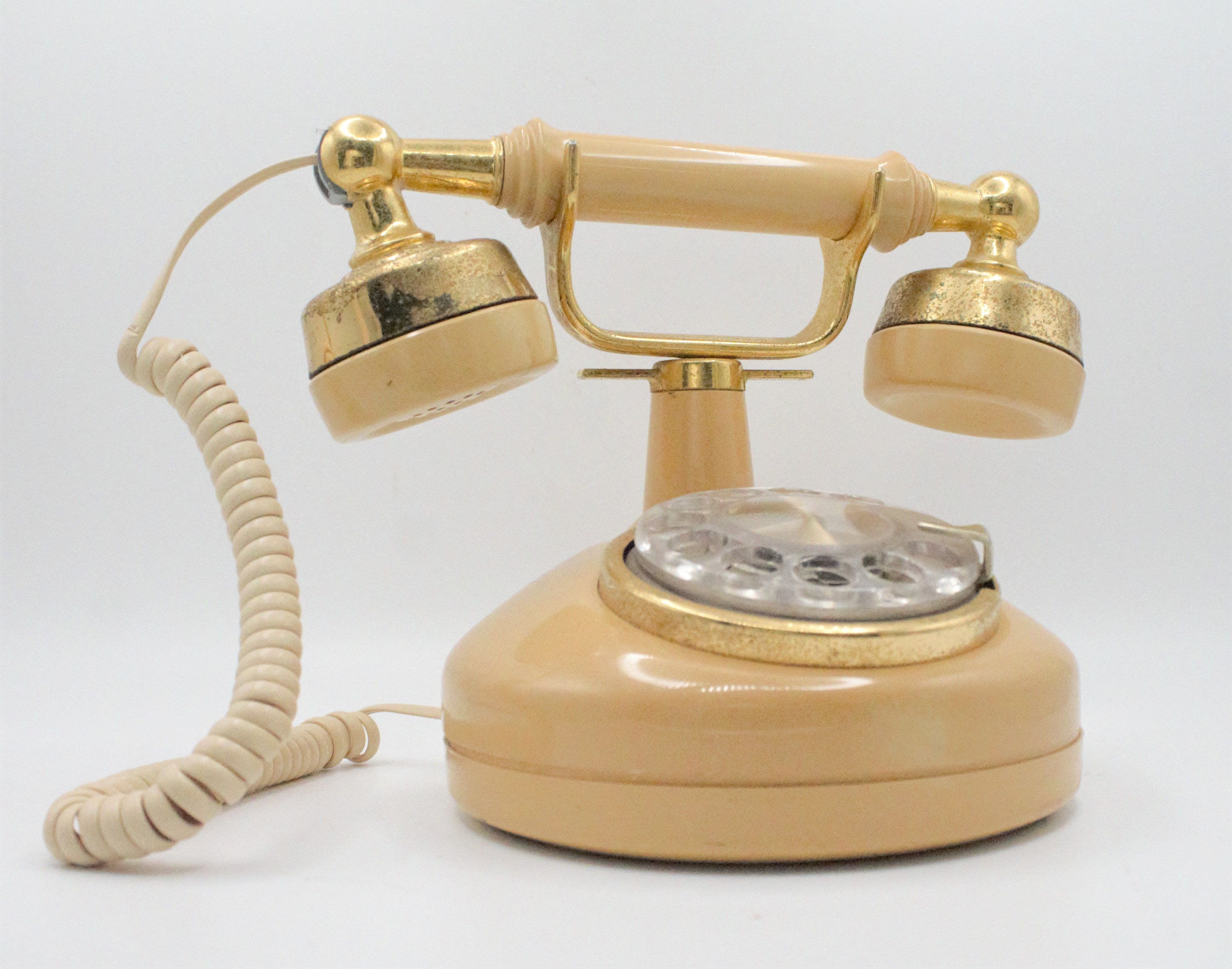 Vintage Telephone Western Electric French Rotary Phone Beige - Etsy