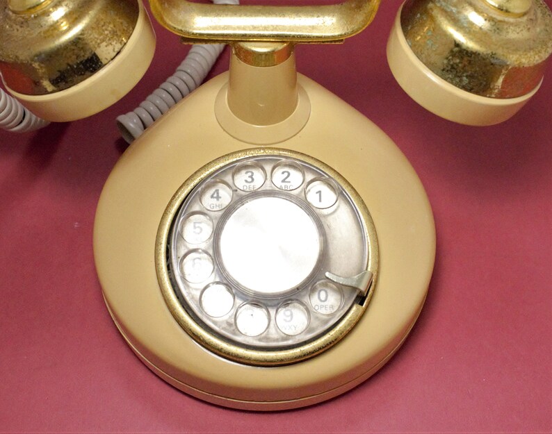 Vintage Telephone Western Electric French Rotary Phone Beige - Etsy