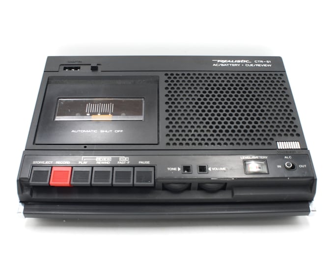 Vintage Cassette Tape Recorder Player Built in Mic and Speaker Tabletop ...