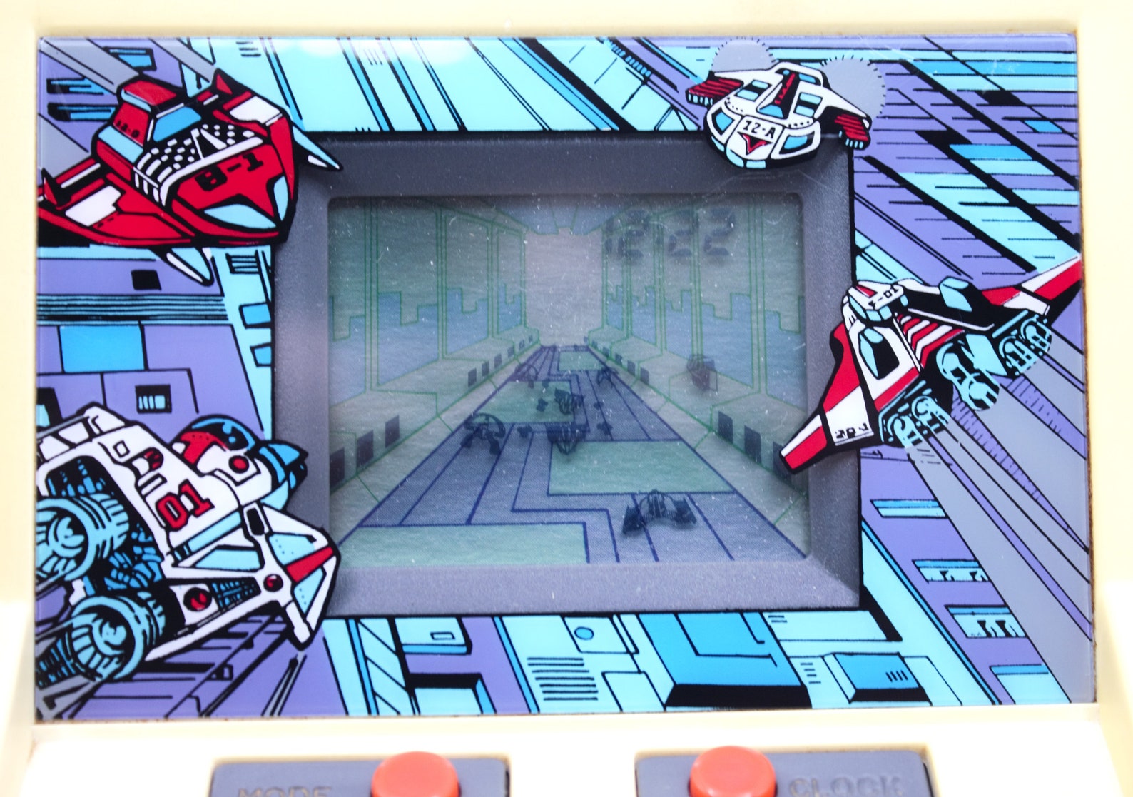 Vintage Space Alien Battle Racing Game Mini Arcade Big Button Handheld ...