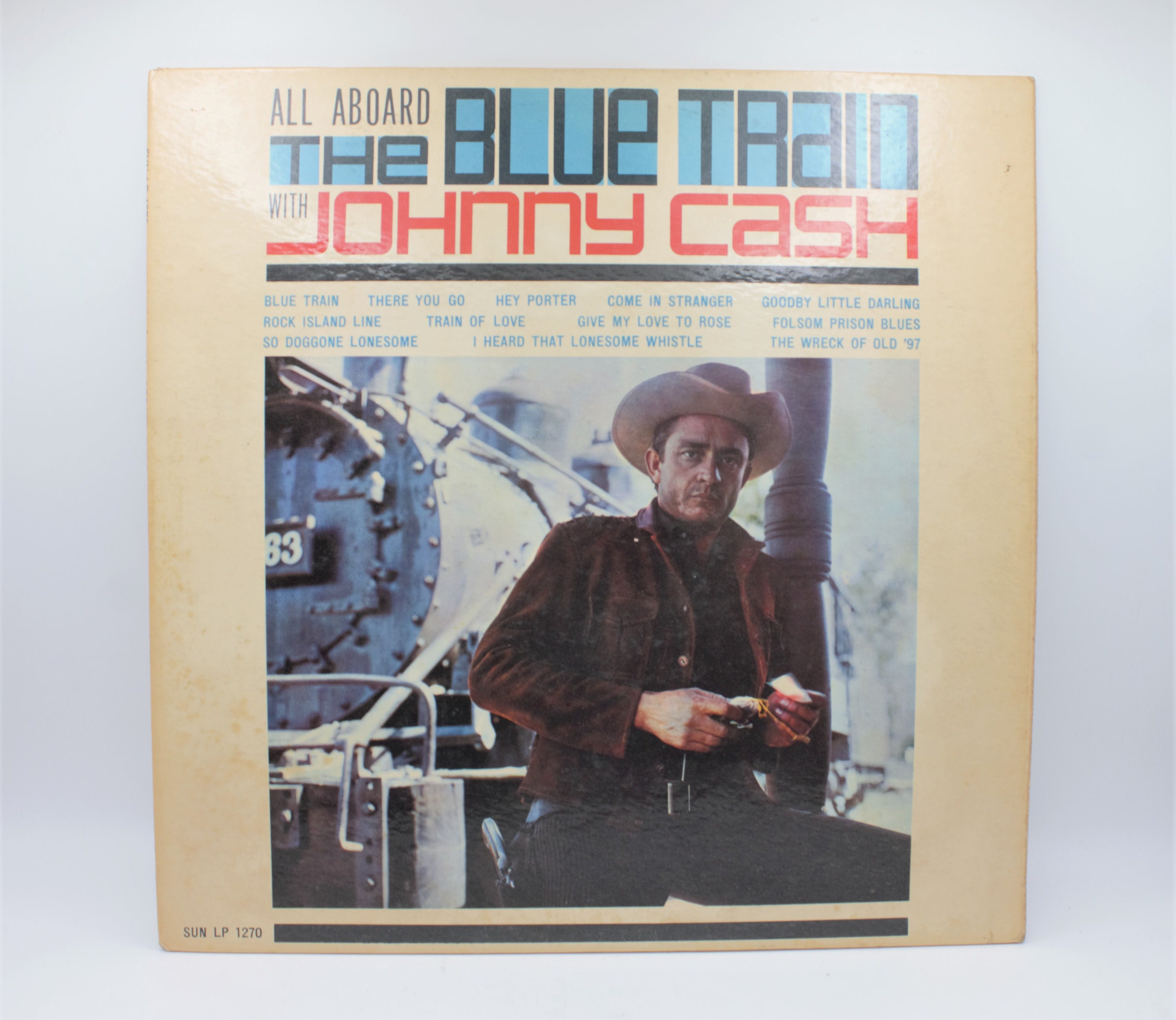 Vintage 1960s Vinyl Johnny Cash All Aboard the Blue Train Album 12 LP ...