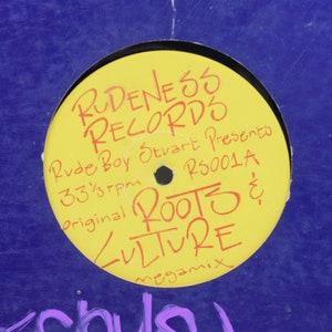Vintage Vinyl DJ Record Rude Boy Stuart Presents Roots & Culture Mega ...