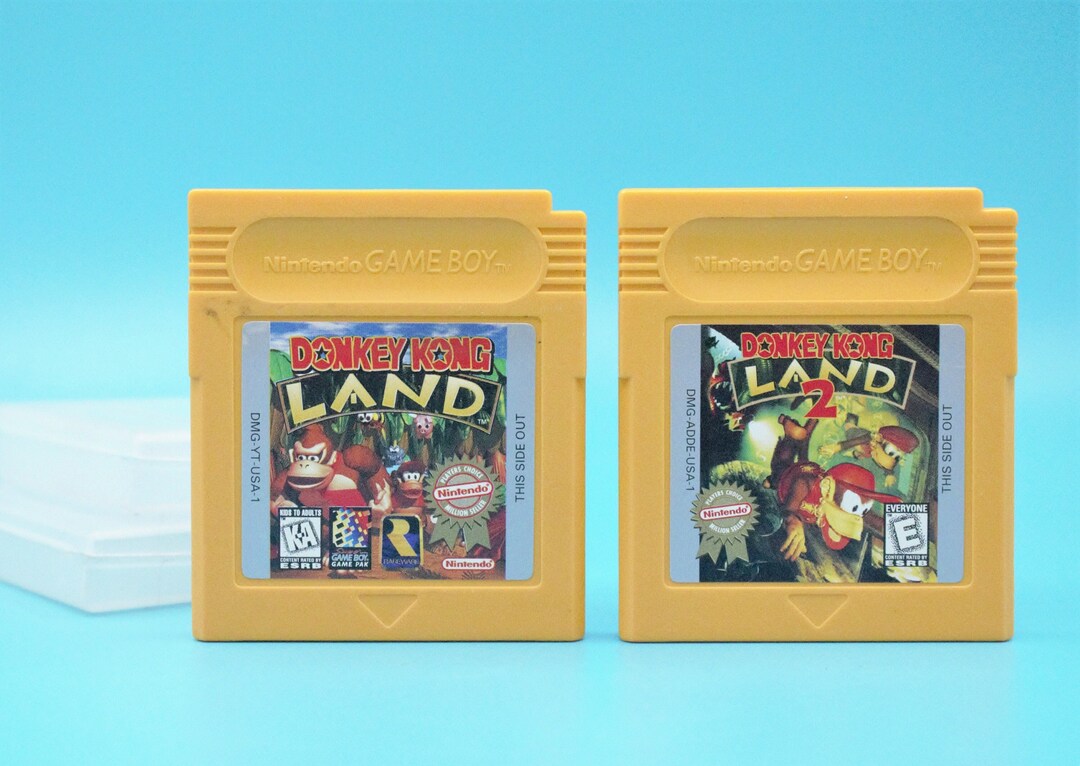 Vintage Donkey Kong Land 1 & 2 Game Boy Cartridge 1990s Original ...