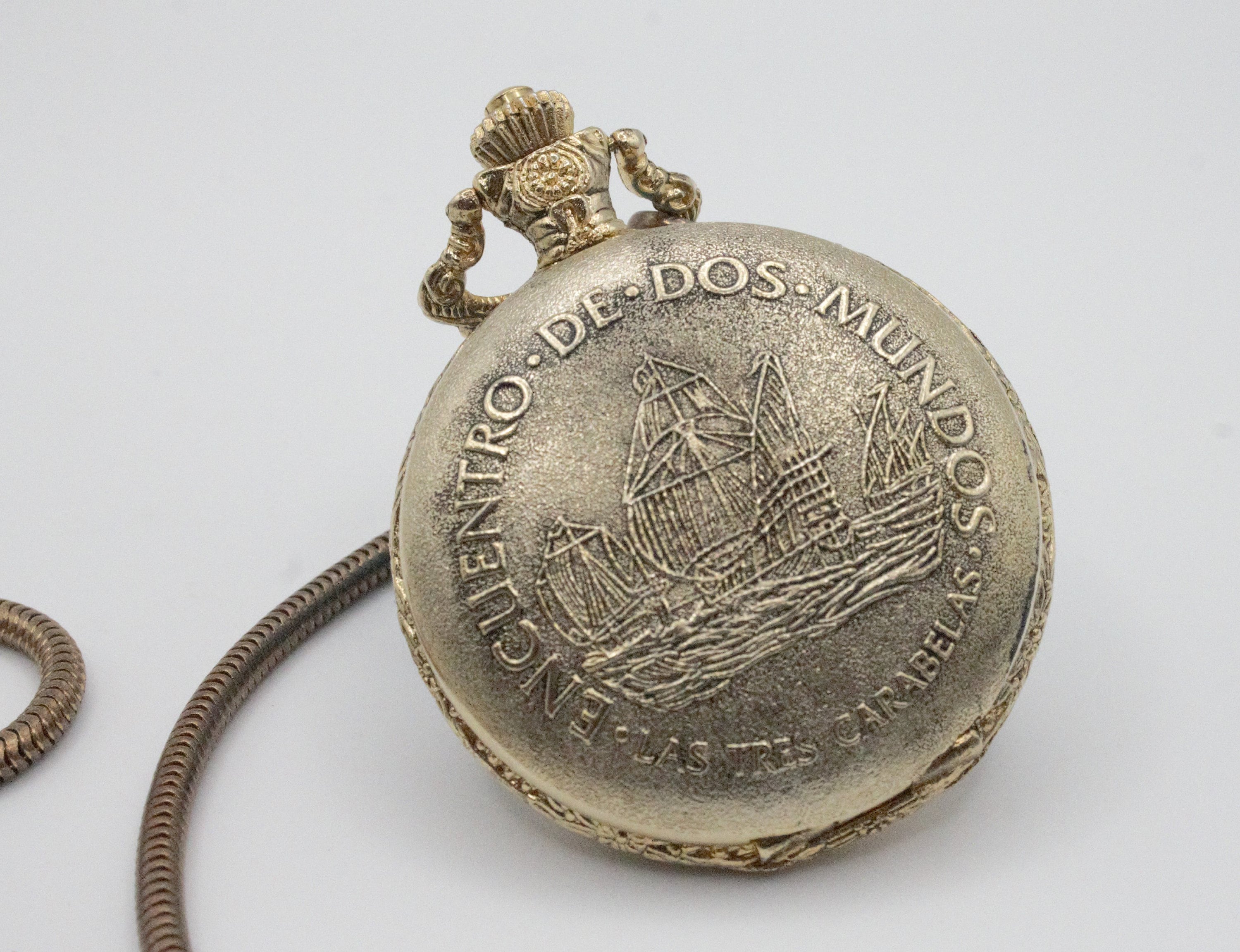 Vintage Pocket Watch Qvinto Centenario 1492-1992 Columbus - Etsy