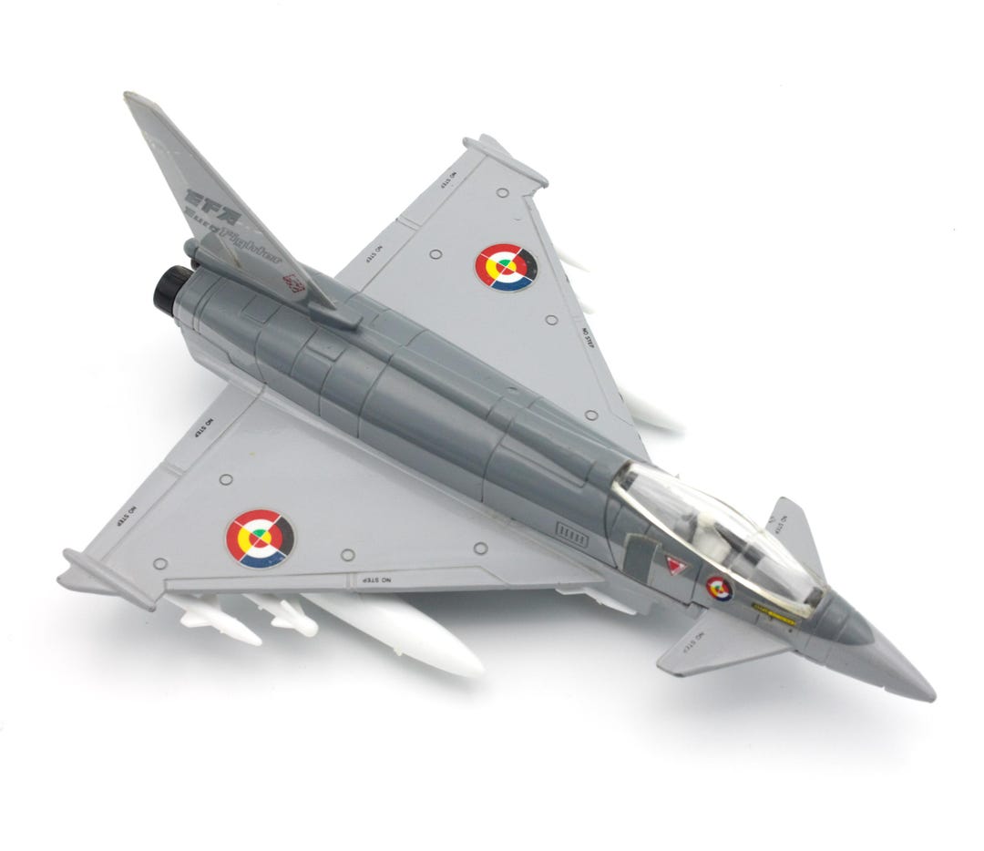 Vintage 1989 Ertl EFA Nato Die Cast Metal Force One Military Warplane ...