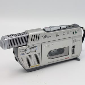 Vintage Sony Micro-cassette Audio Tape Recorder Zoom Microphone Auto ...